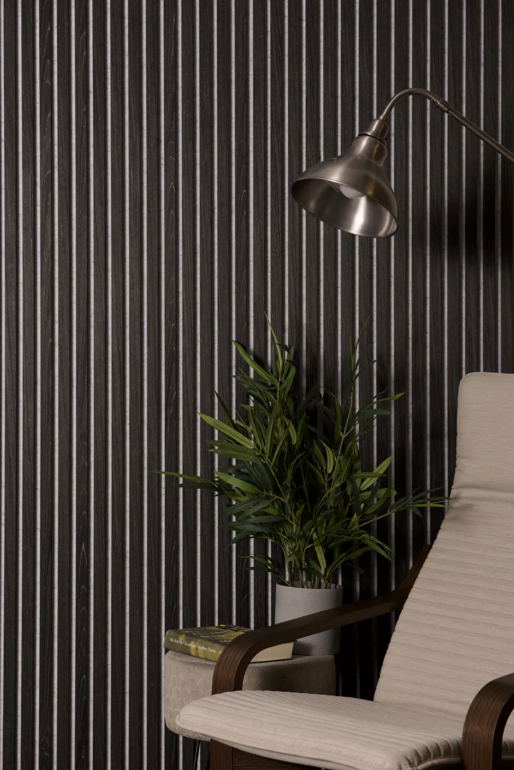 Slate Black Pine, Grey Felt Wooden Wall Panels | Buy Now