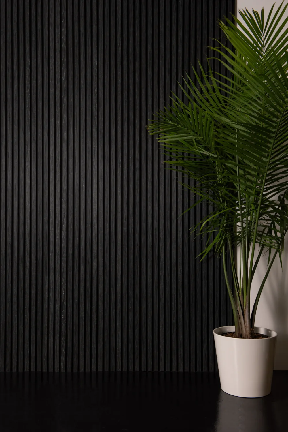 Buy Sleek Slate Black Pine Wall Panels for Modern Spaces