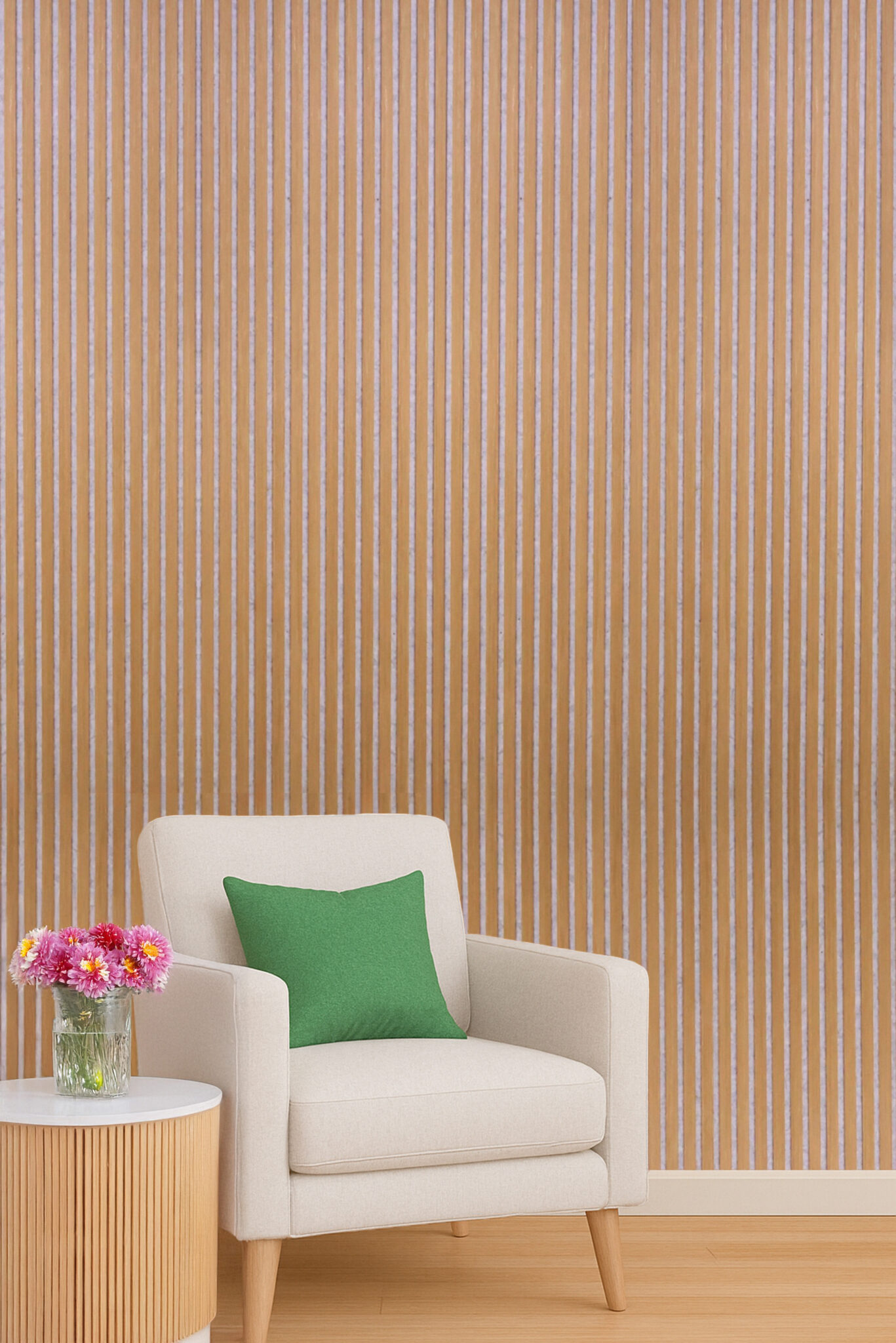 Buy Natural Oak Grey Felt Wood Panels for Luxury Wall Decor
